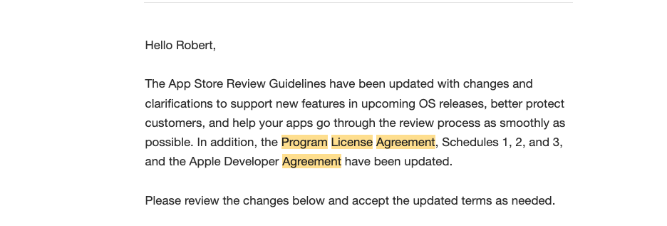 Accepting Apple Program License Agreements